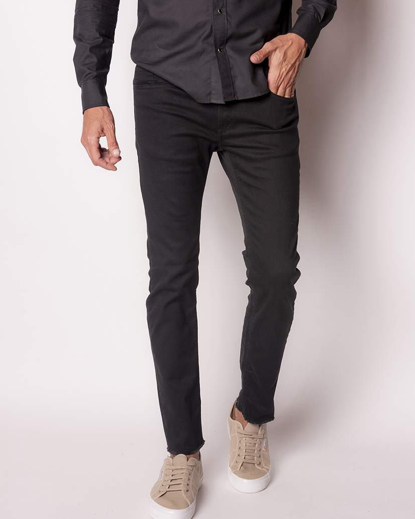 Calça de Denim Tradicional Preta - Pedro Corulla