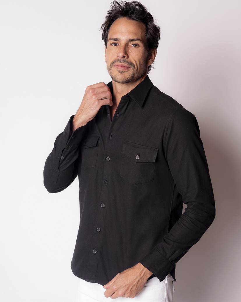 Camisa Flanela Preto - Pedro Corulla